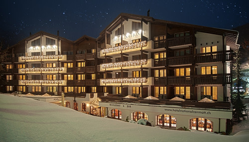 Hotel National Zermatt - (fast) alle Zimmer mit Blick aufs "Horu ...